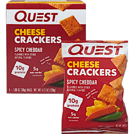 Quest Naturally Flavoured Cheese Crackers